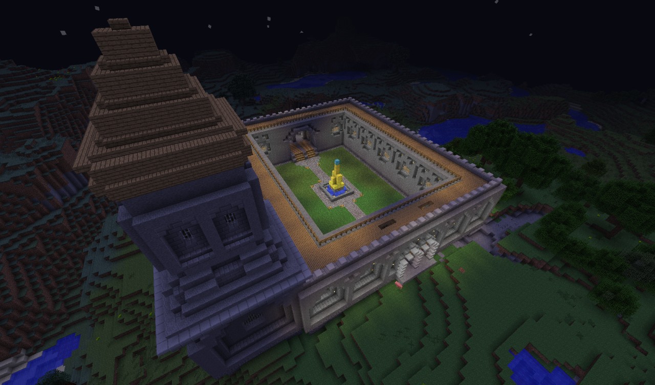 castle with underground library Minecraft Map