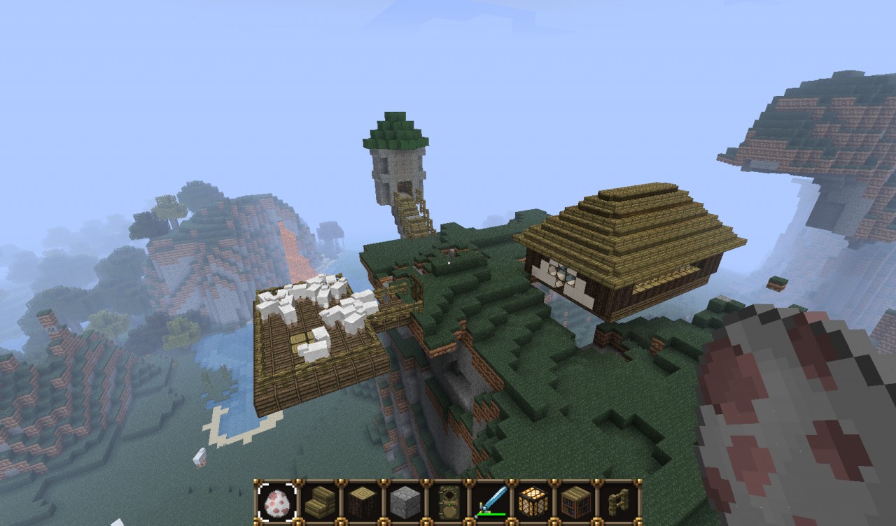 House + Tower + Sheep city Minecraft Map