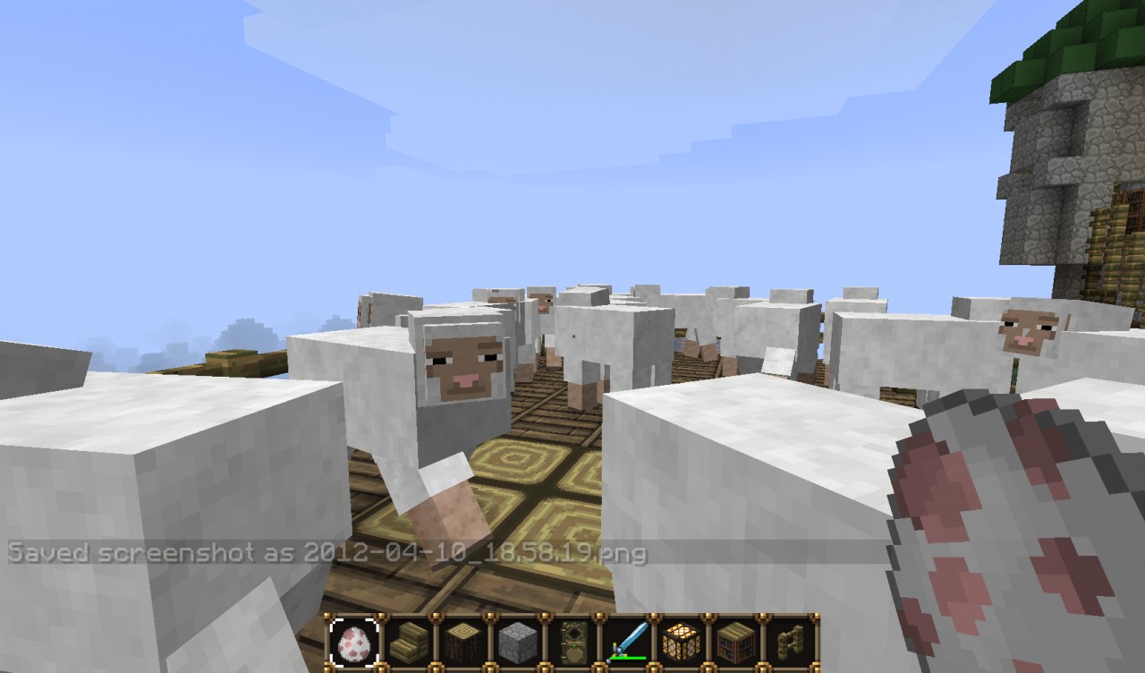 House + Tower + Sheep city Minecraft Map