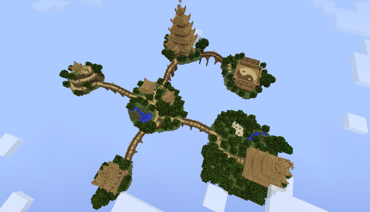 Japanese Islands - The spawn of PvP Lords Minecraft Map