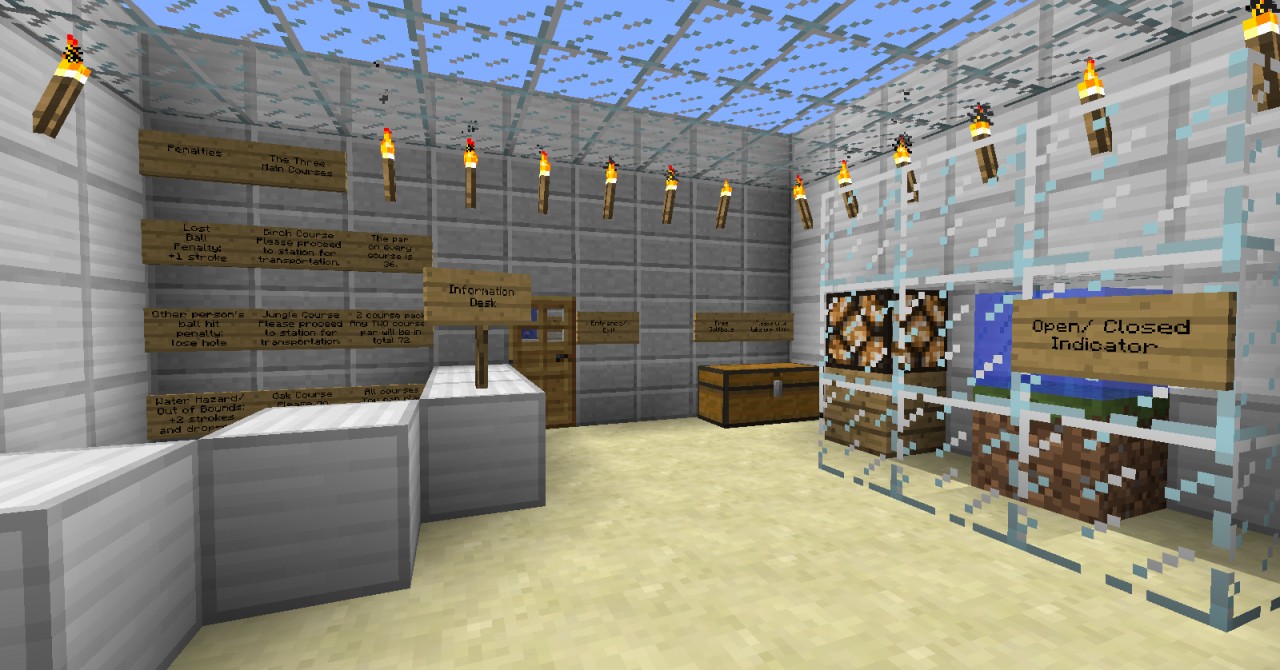 Hit Golf Course [WITH FOUR 9-HOLE COURSES] Minecraft Map