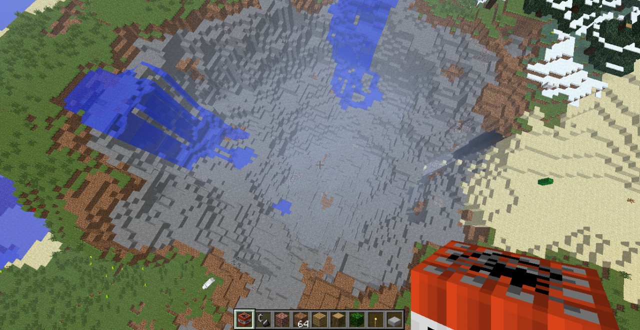 A Big Meteor Crater Minecraft Project