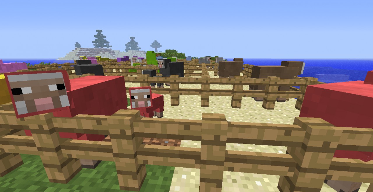 Multicoloured Sheep Farm (Read Desc.) Minecraft Map