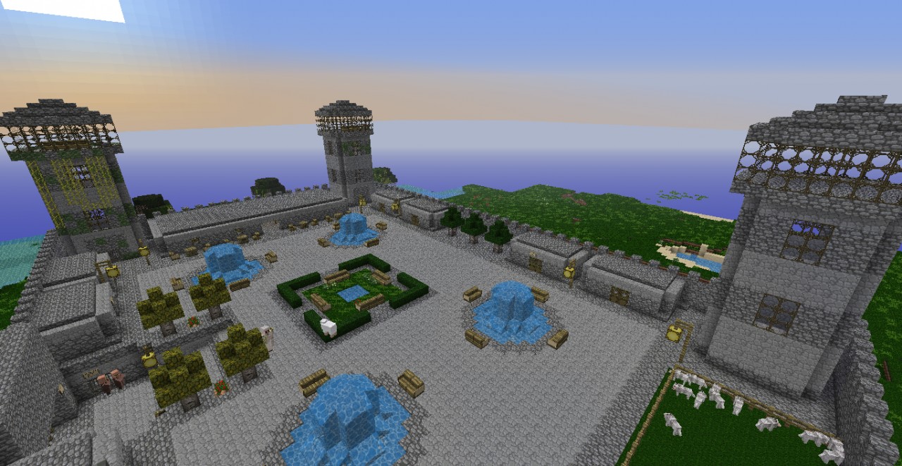 Large Fort with Marketplace Minecraft Map