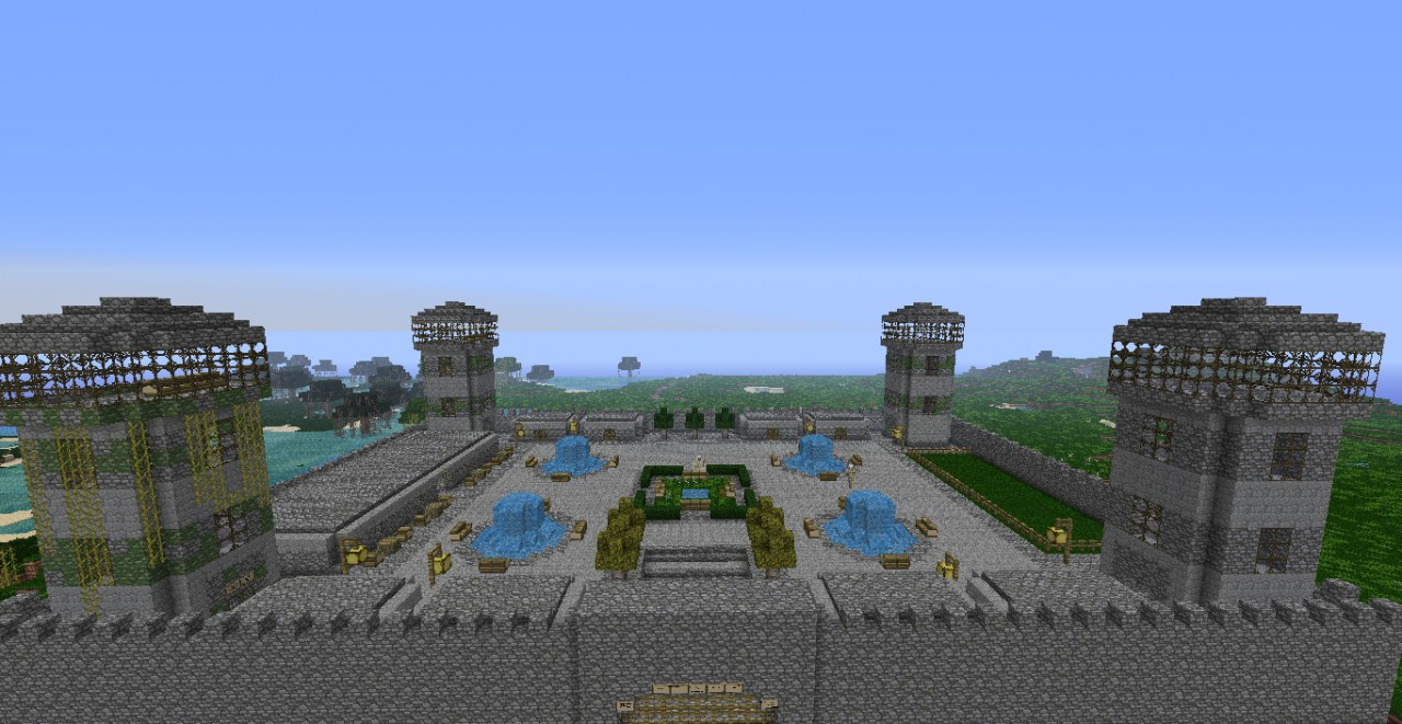 Large Fort with Marketplace Minecraft Map