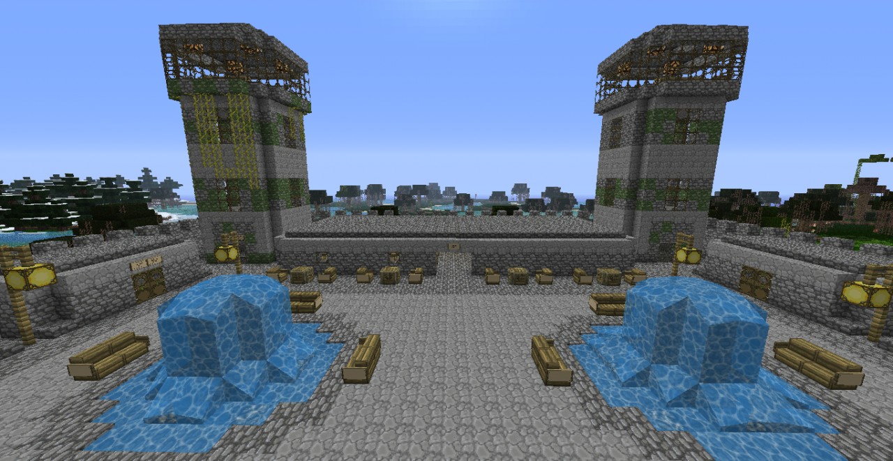 Large Fort with Marketplace Minecraft Map