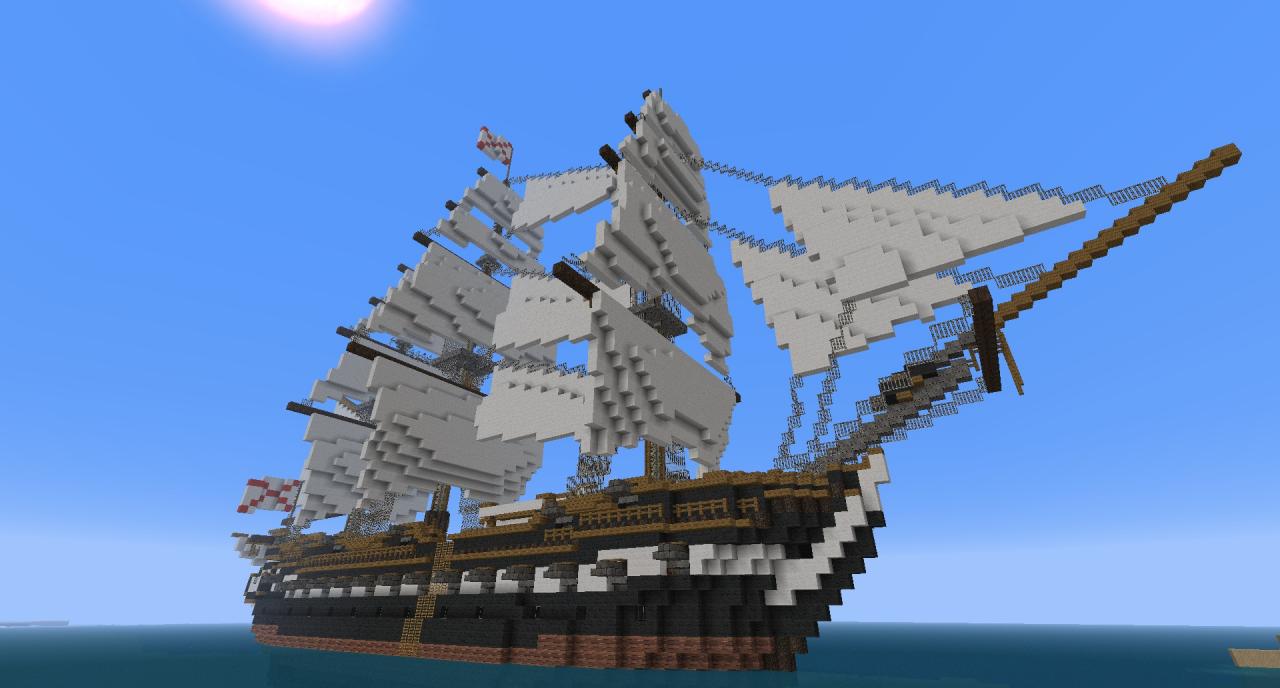 HMS ABLAZE - 18th Century Ship Minecraft Map
