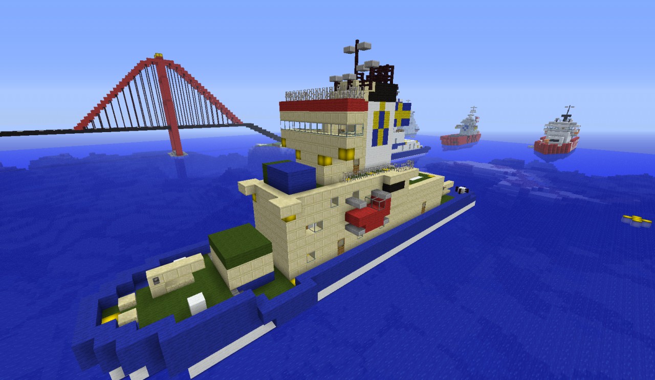 Swedish icebreaker Oden Minecraft Map