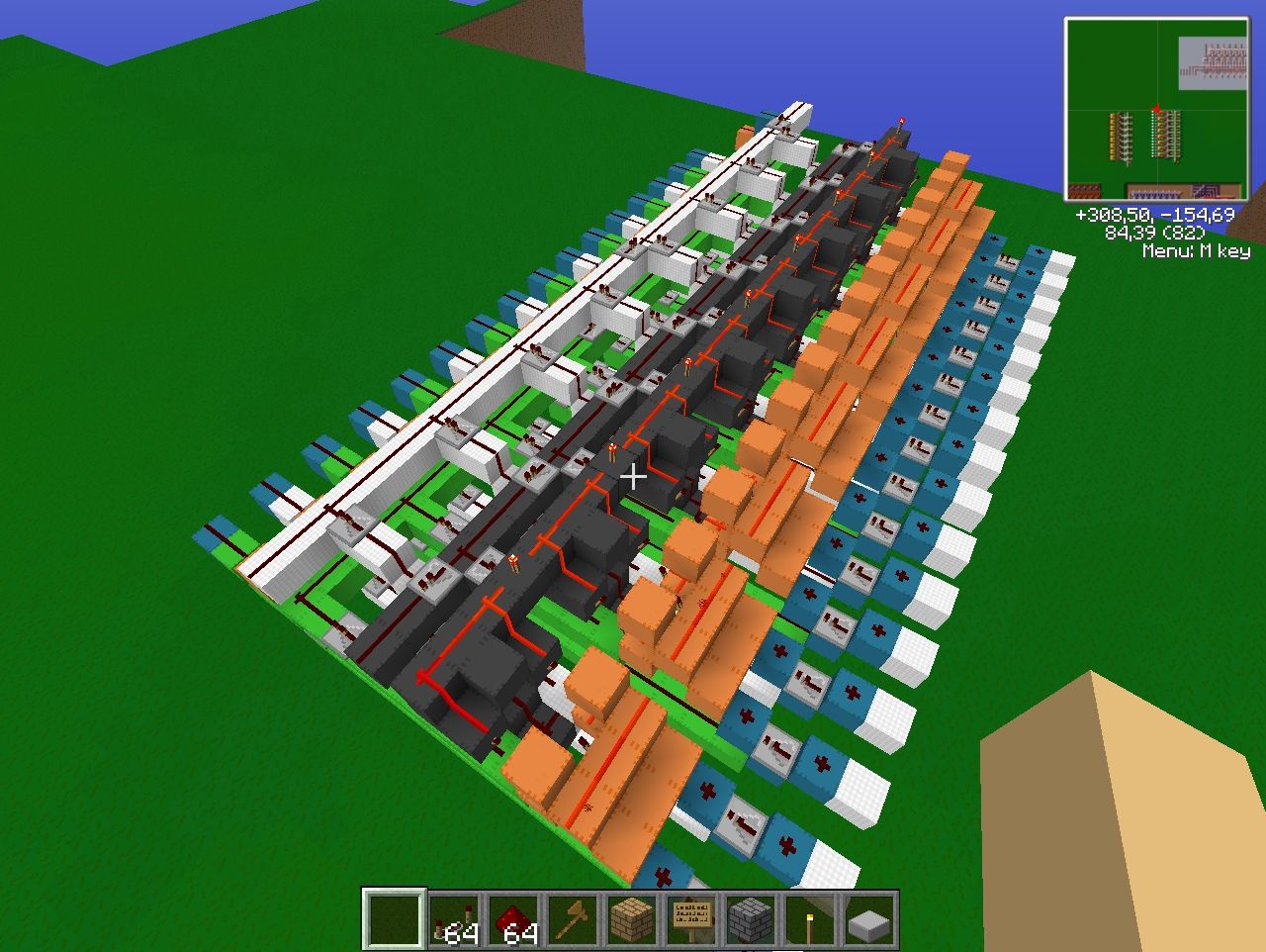 Computer mit GPU CPU RAM ROM OS und GAMES Minecraft Map