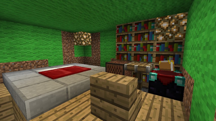 Big Grass Block with inside House Minecraft Map