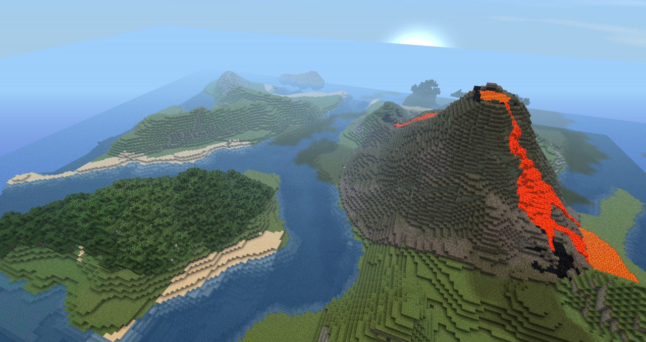 Volcanic Islands Custom Terrain Minecraft Map