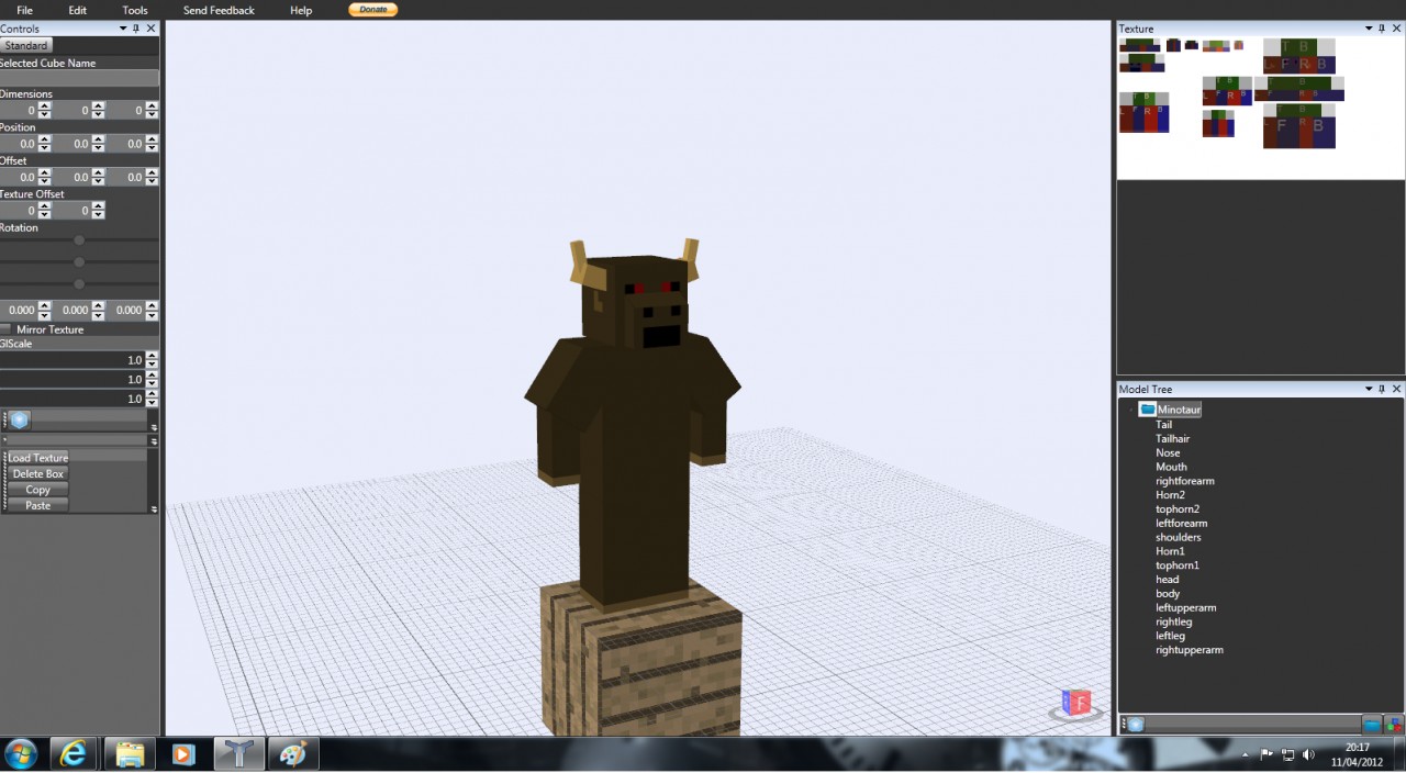 Minotaur Model [java] [techne] Minecraft Map