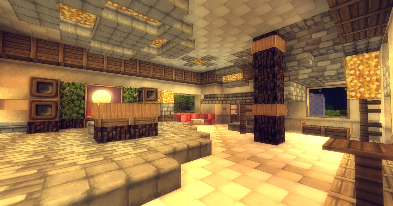 Lite Sandstone Modern house Minecraft Map
