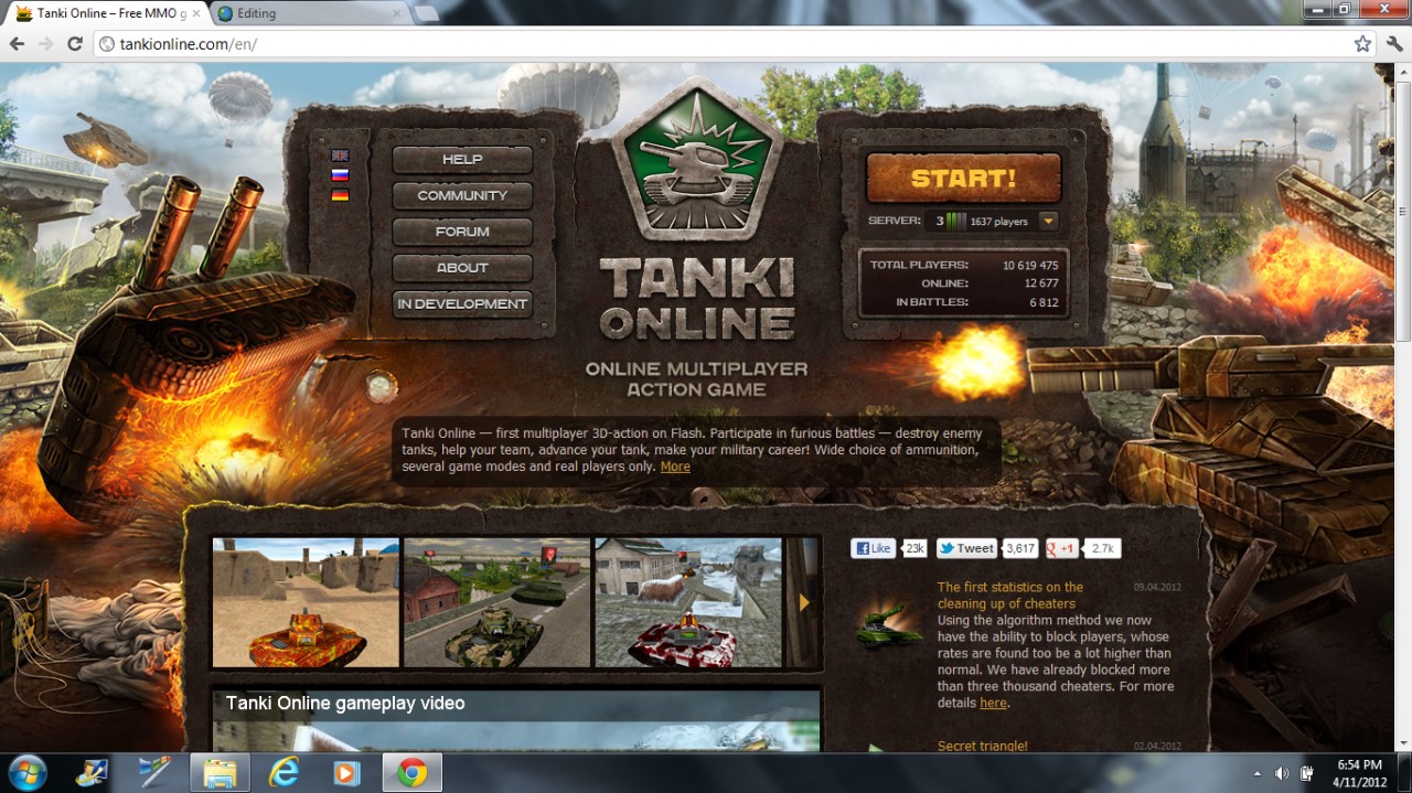 Awesome New Tank Game!!! (Tanki)