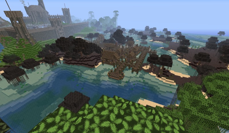 My small village in swamp Minecraft Map