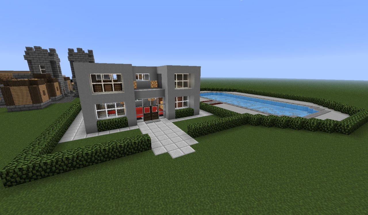 Modern Mansion With Pool Minecraft Map