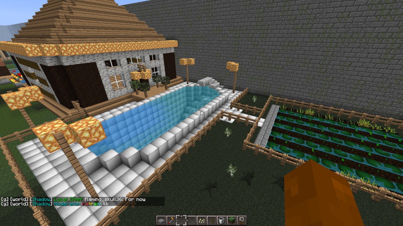 Swimming Pool + Pool Deck/Town Of Shannara's Owners House Minecraft Map