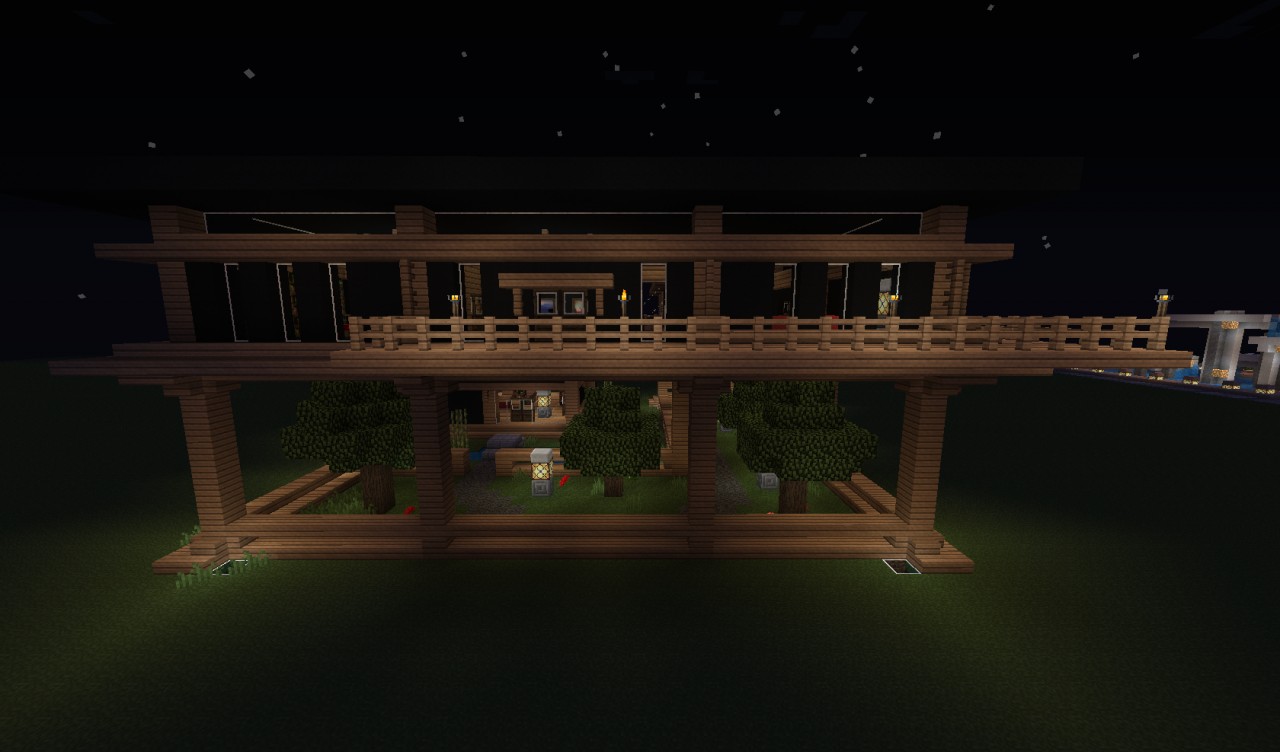 Elevated Modern Home with Garden Minecraft Map