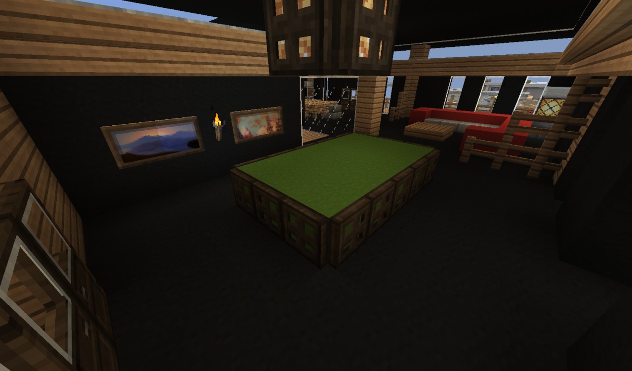 Elevated Modern Home with Garden Minecraft Map