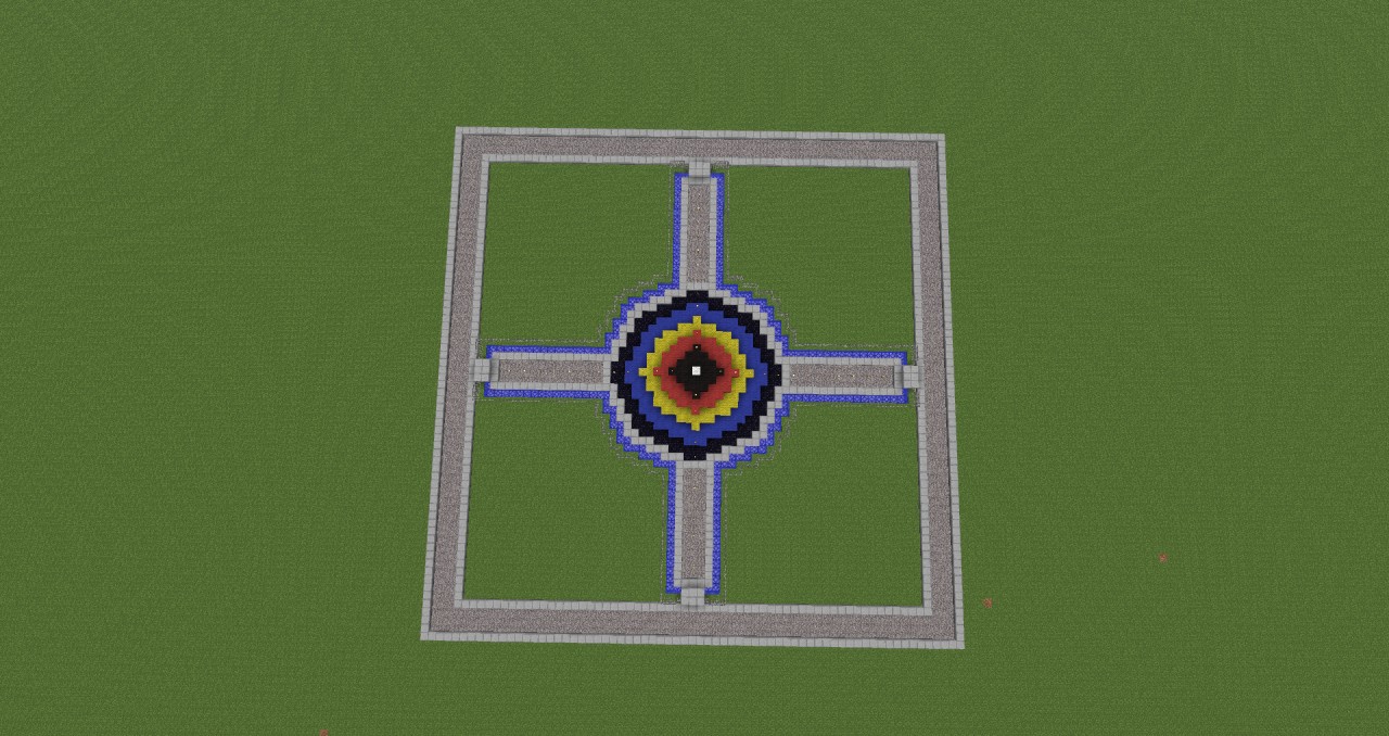 spawn and surrounding buildings Minecraft Map