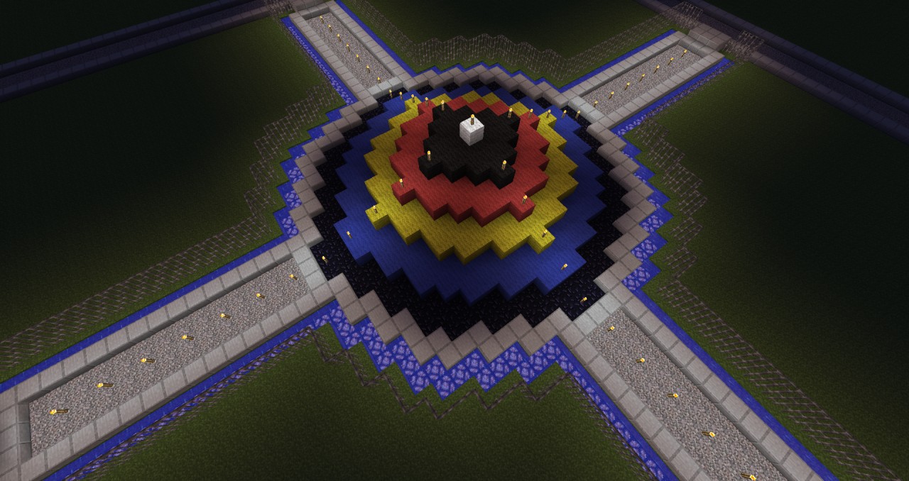 spawn and surrounding buildings Minecraft Map