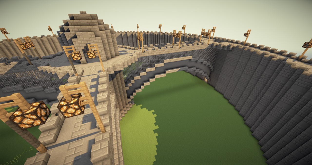 Castle-Style Round Spawn Minecraft Map
