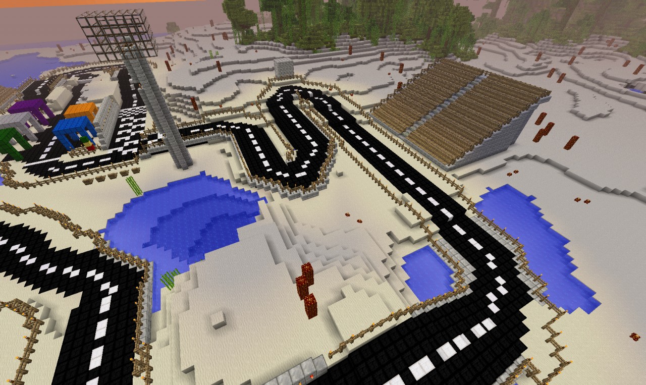 Desertrack formula 1 track Minecraft Map