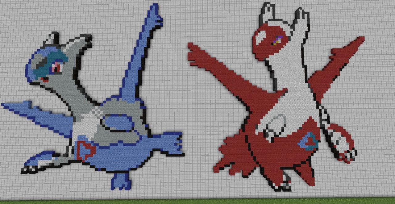 Latias and Latios Timelapse Minecraft Project