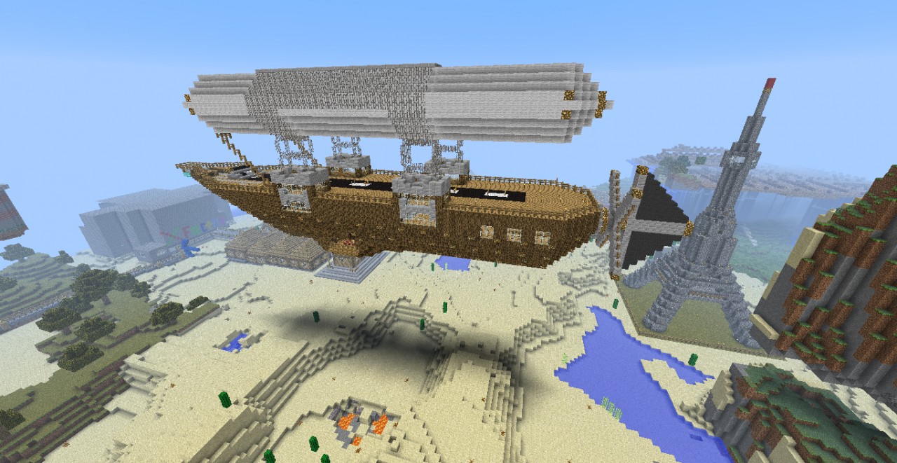 big airship Minecraft Map
