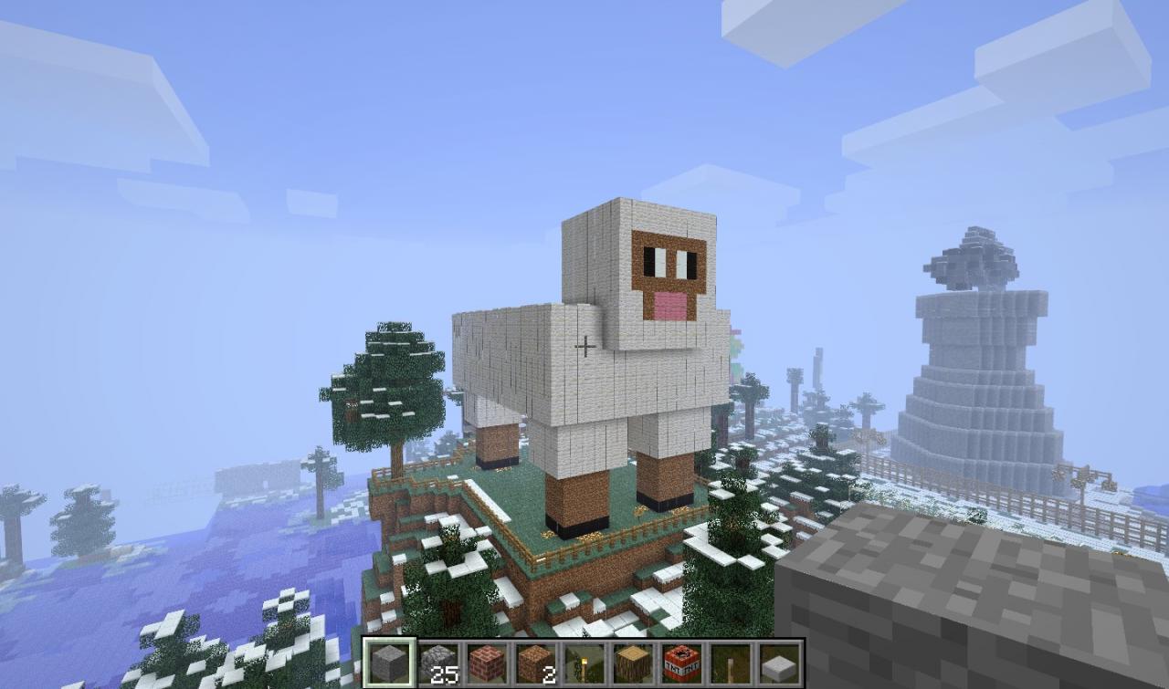 Giant Minecraft Sheep Minecraft Map