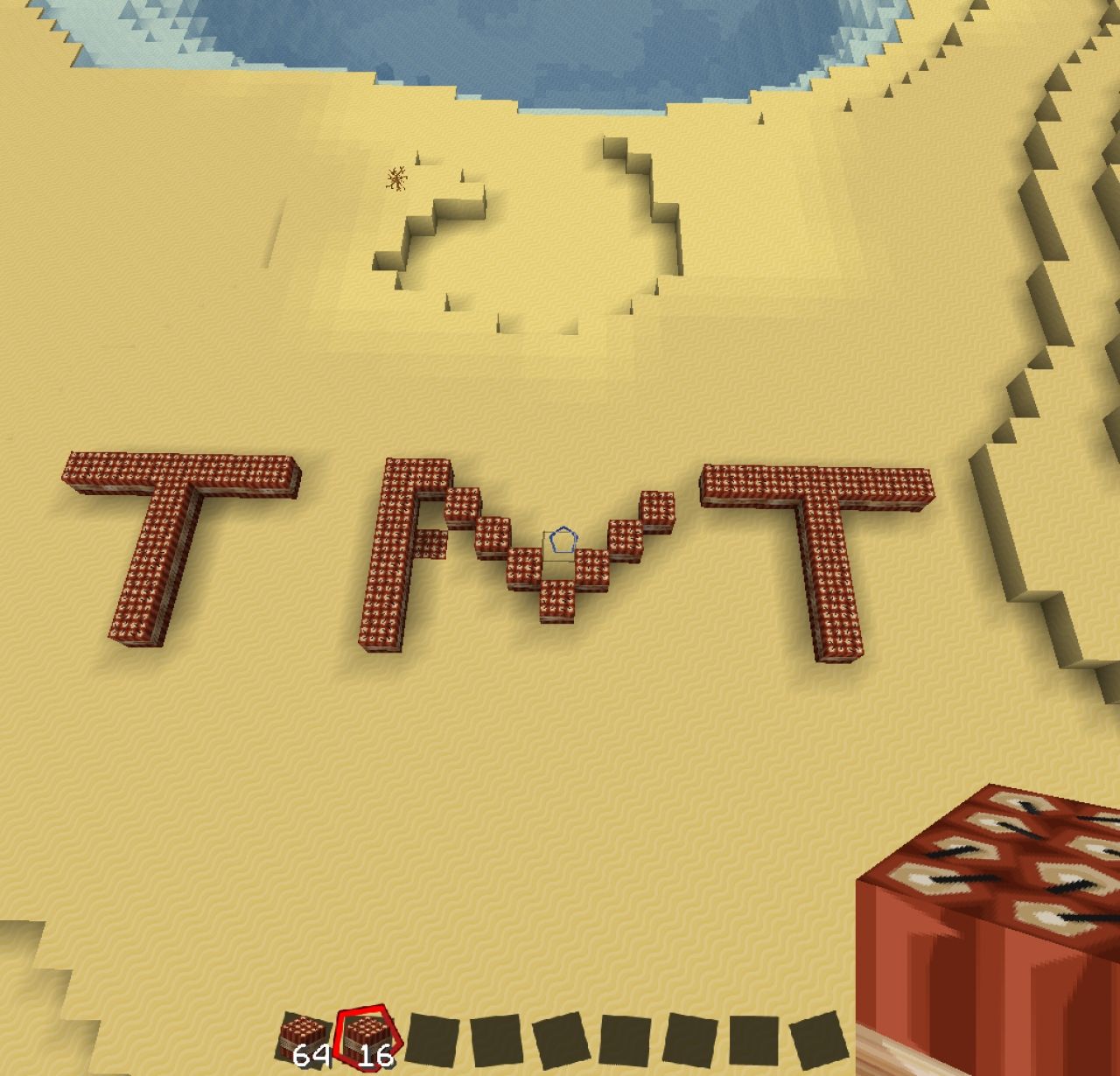 the word tnt made of tnt n effect Minecraft Map
