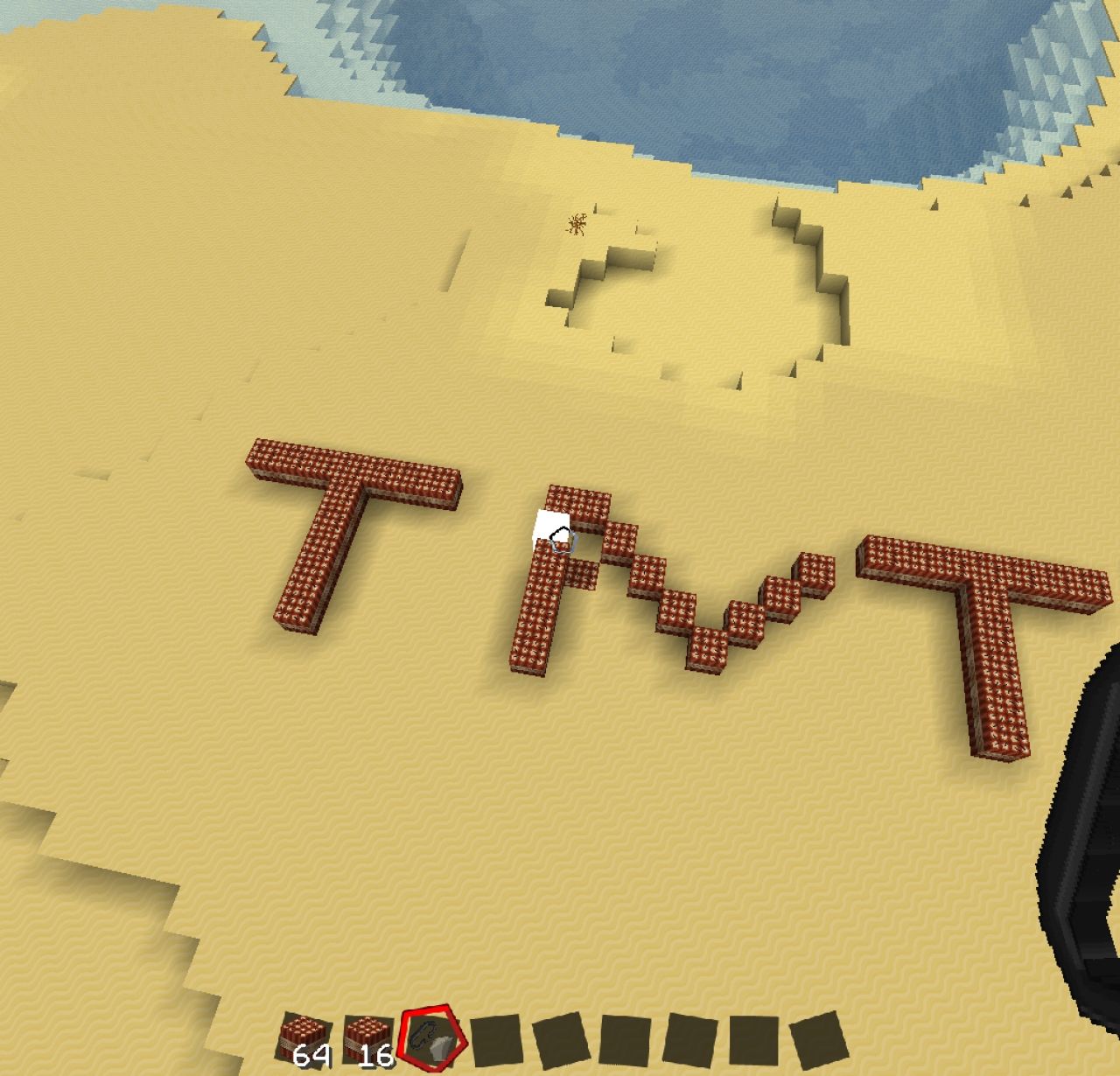 the word tnt made of tnt n effect Minecraft Map