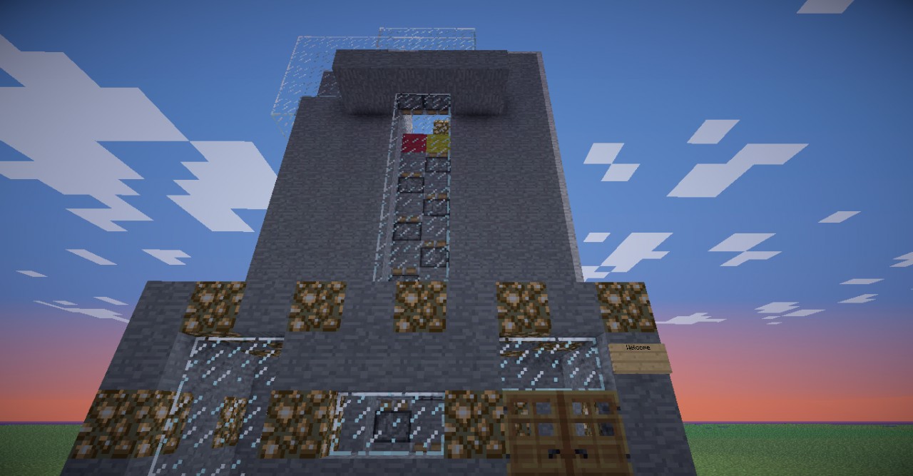 elevator+auto wheat farm Minecraft Map