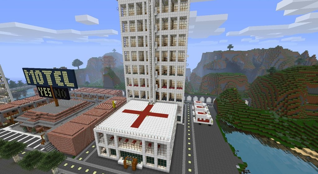 City Hospital with Morgue Minecraft Map