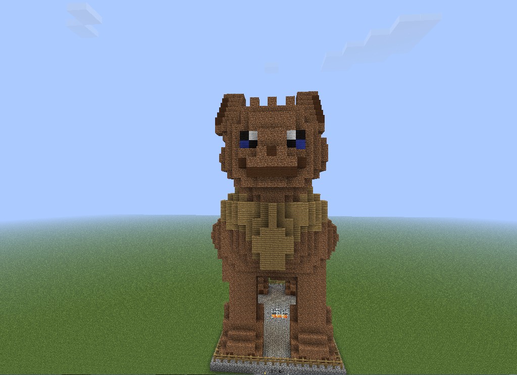 Giant Eevee, fitted with INSIDE LIVING SPACE Minecraft Map
