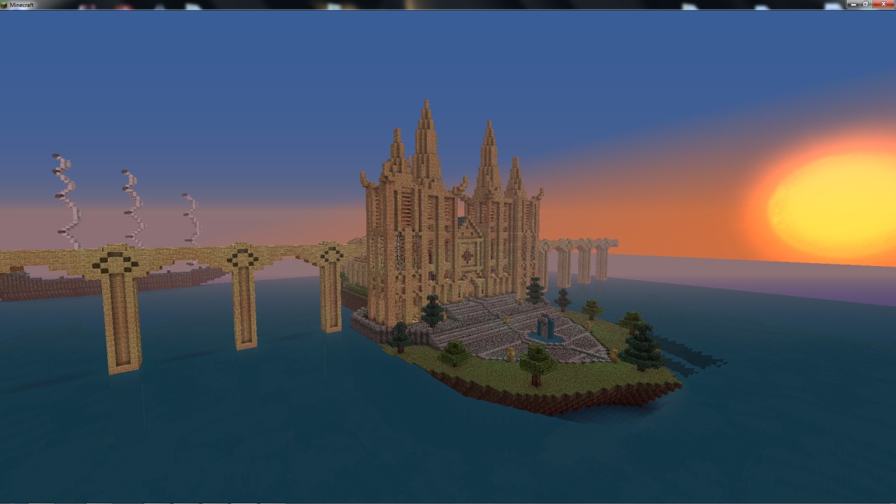 Ditchy87's Waterfall castle Minecraft Map