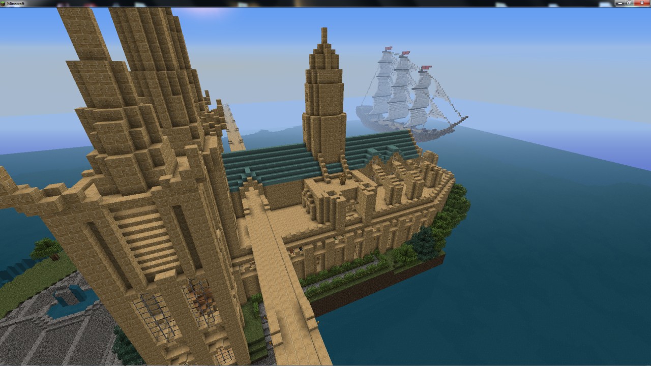 Ditchy87's Waterfall castle Minecraft Map