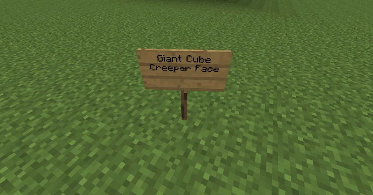 Giant Cube Creeper Face Minecraft Map