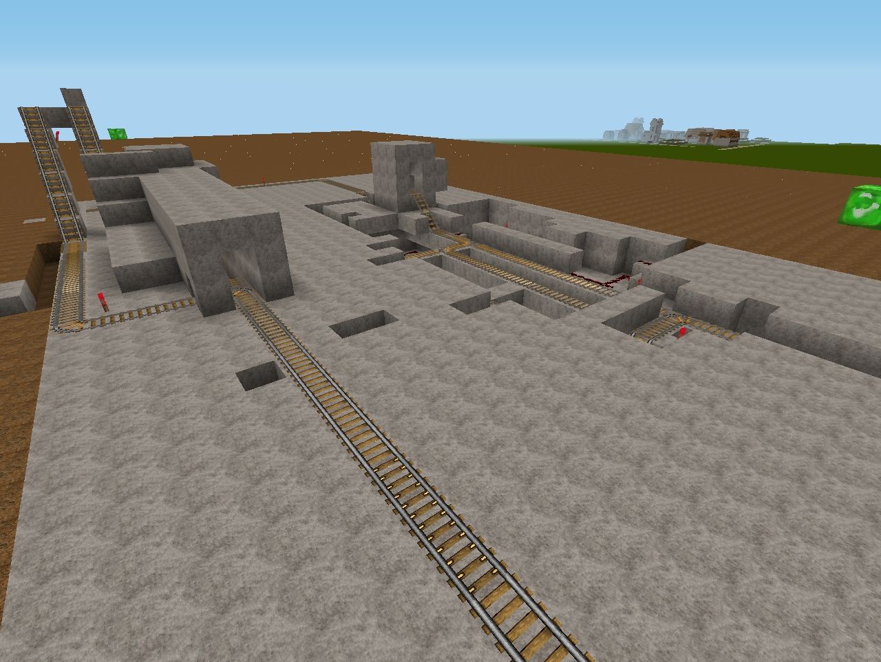 [1.2.5] fully automated minecart station (draft) Minecraft Map