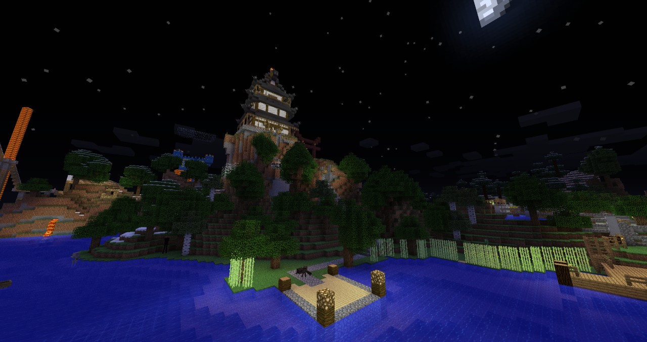 Asian Mountain Temple Minecraft Map