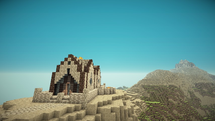 High mountain moon temple Minecraft Map