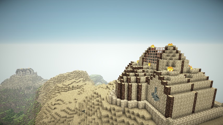 High mountain moon temple Minecraft Map