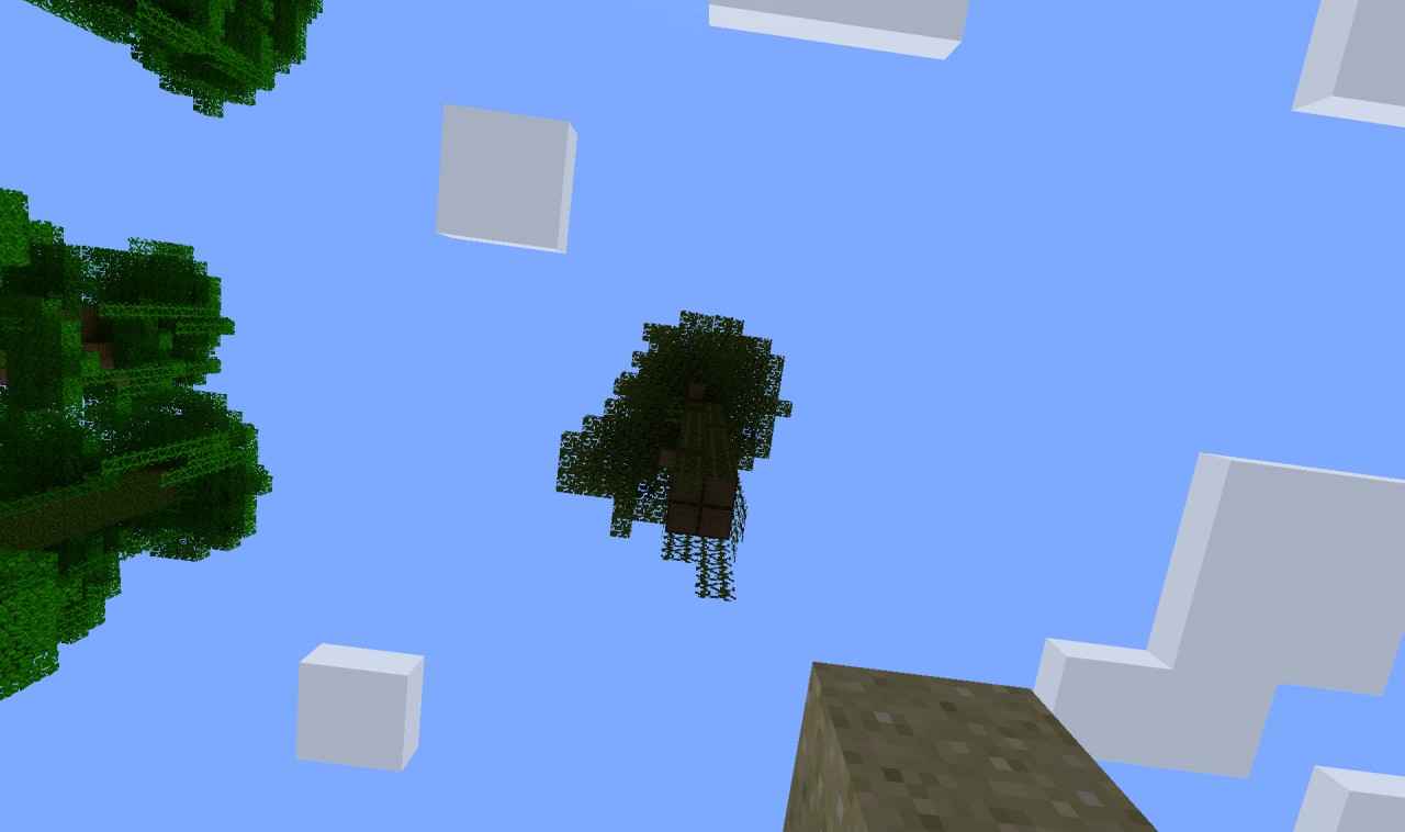 A house and a glitched tree Minecraft Map