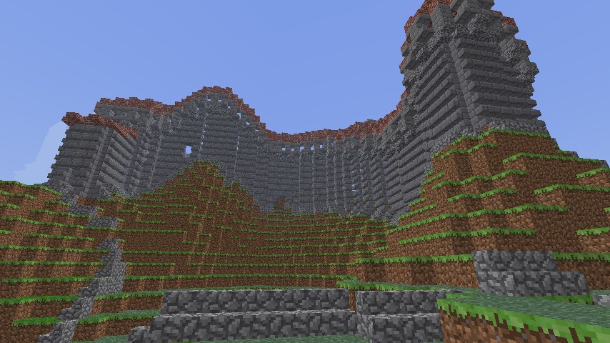 Another castle upon a cliff. Minecraft Map