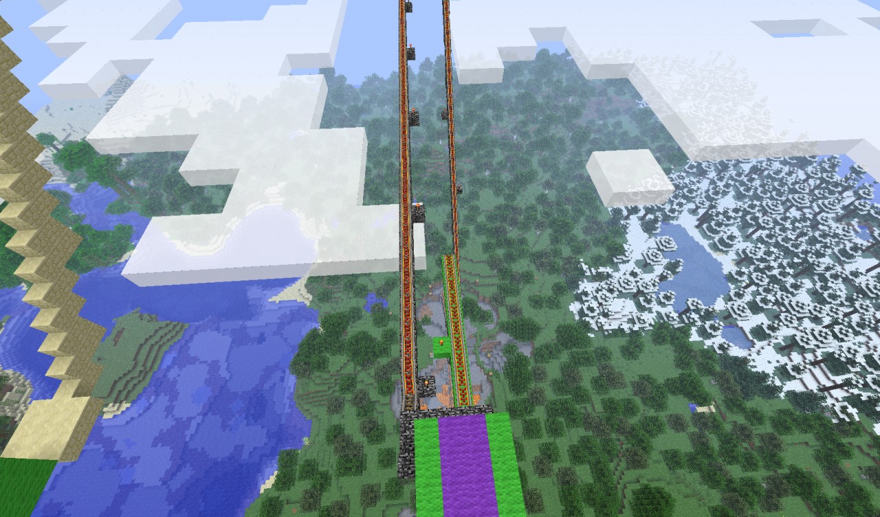 huge rail road station and rides Minecraft Map