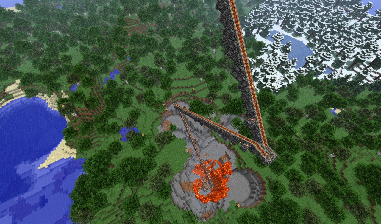 huge rail road station and rides Minecraft Map