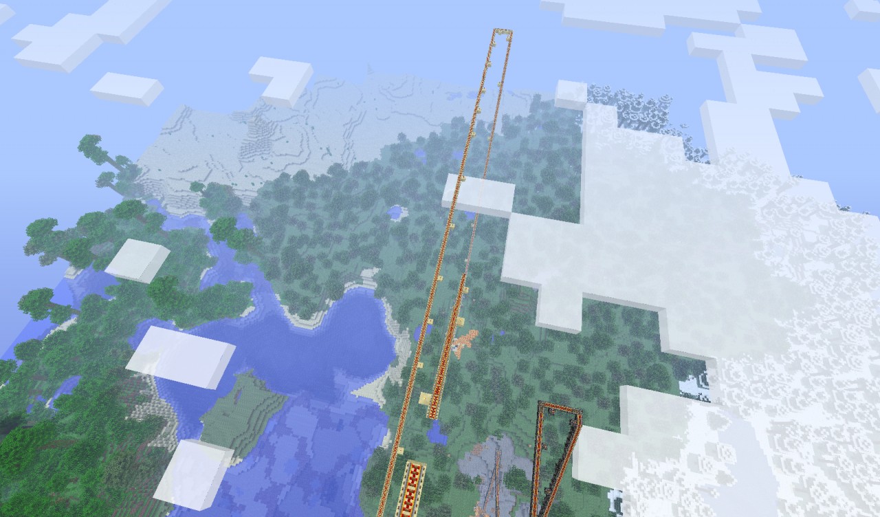 huge rail road station and rides Minecraft Map