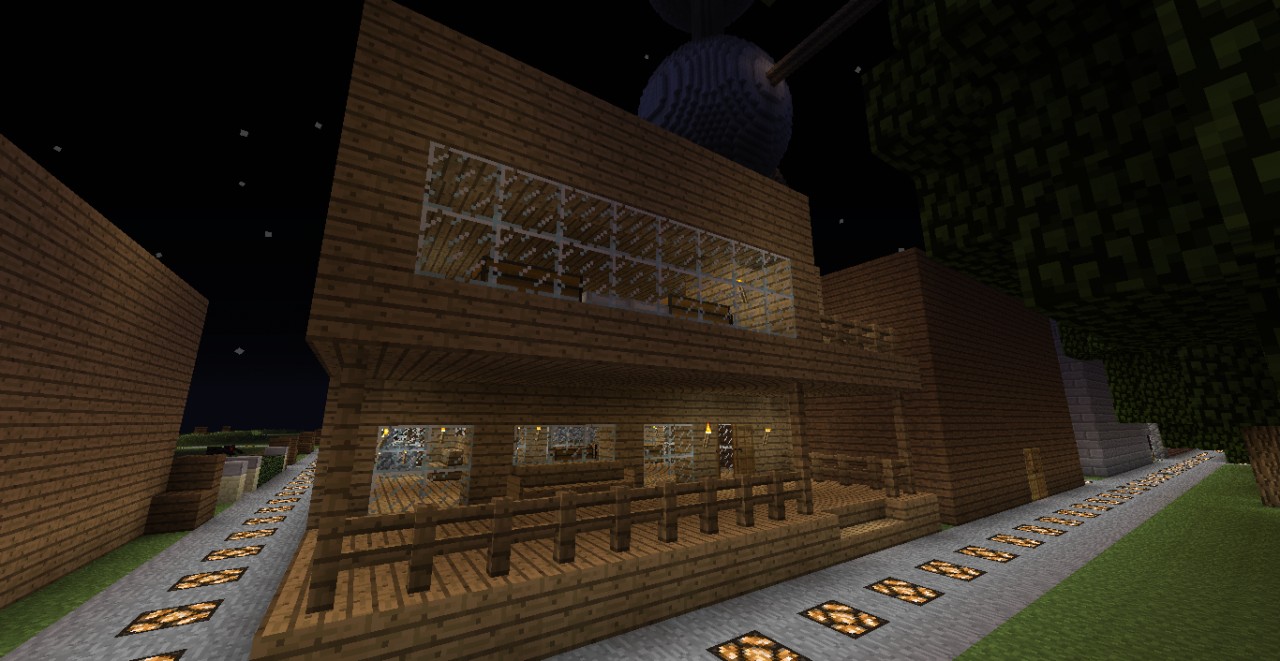 Small Wooden House with Patio Minecraft Map