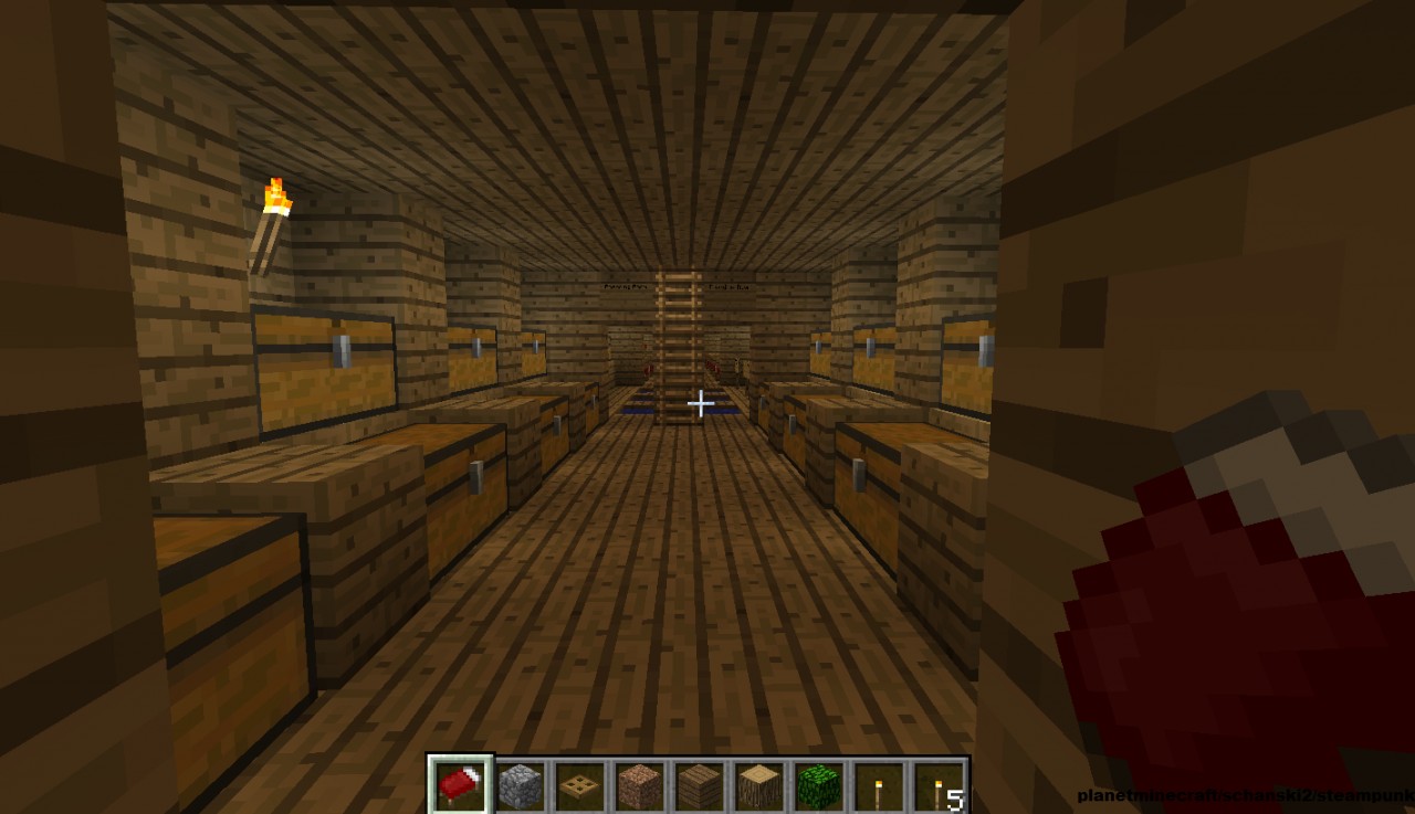 Steampunk Airship "Silver Falcon" & Military Landing Base Minecraft Map