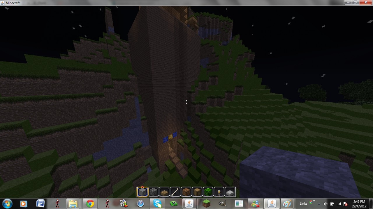 Castle mountain and giant tree house Minecraft Map